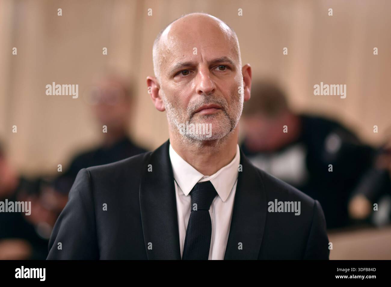 James Wilson arrives at the 83rd Golden Globes on Sunday, Jan. 11, 2026 ...