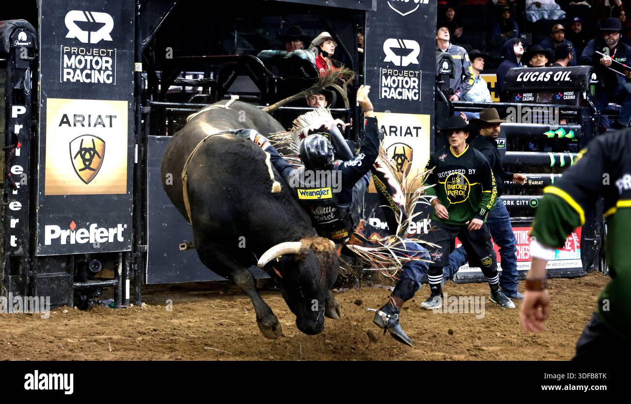 Koltin Havalow rides during PBR Monster Energy Buck Off at Madison ...