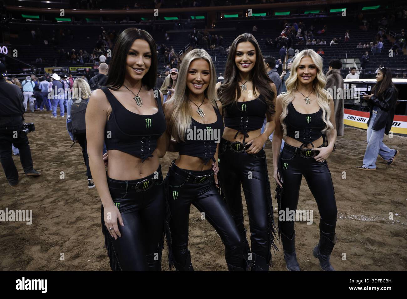 Grid girls pose during PBR Monster Energy Buck Off at Madison Square ...