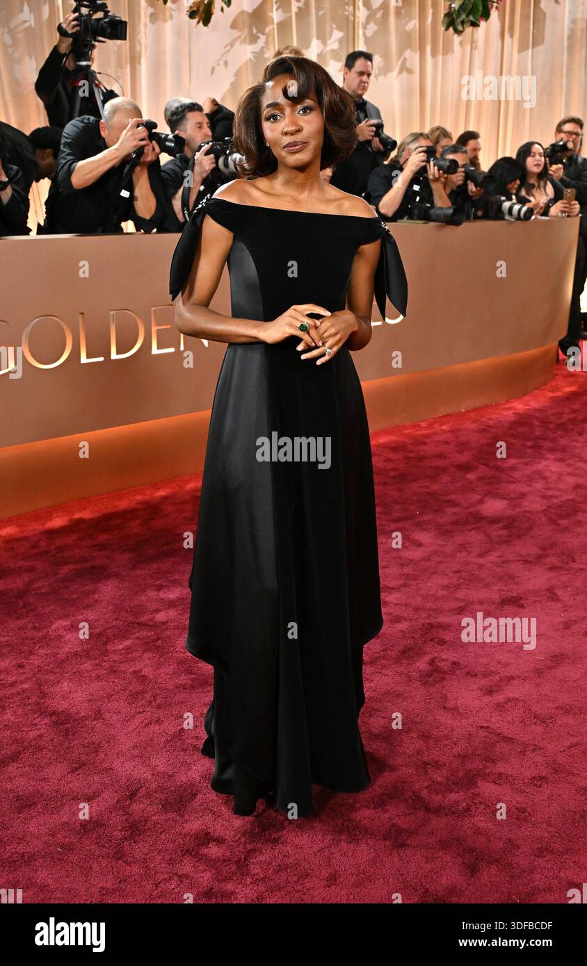 Ayo Edebiri arriving at the 83rd Annual Golden Globes held at the ...