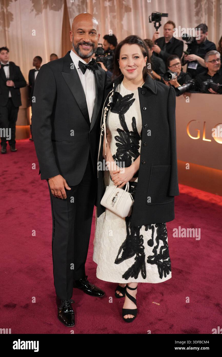 Keegan-Michael Key, left, and Elle Key arrive at the 83rd Golden Globes ...