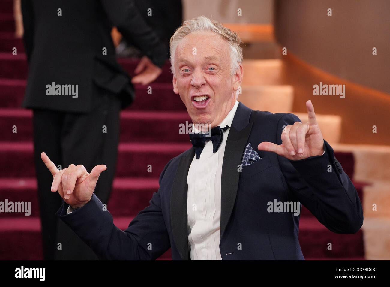 Mike White arrives at the 83rd Golden Globes on Sunday, Jan. 11, 2026 ...