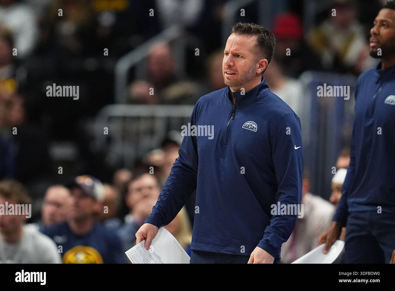 Denver Nuggets assistant coach J.J. Barea in the second half of an NBA ...