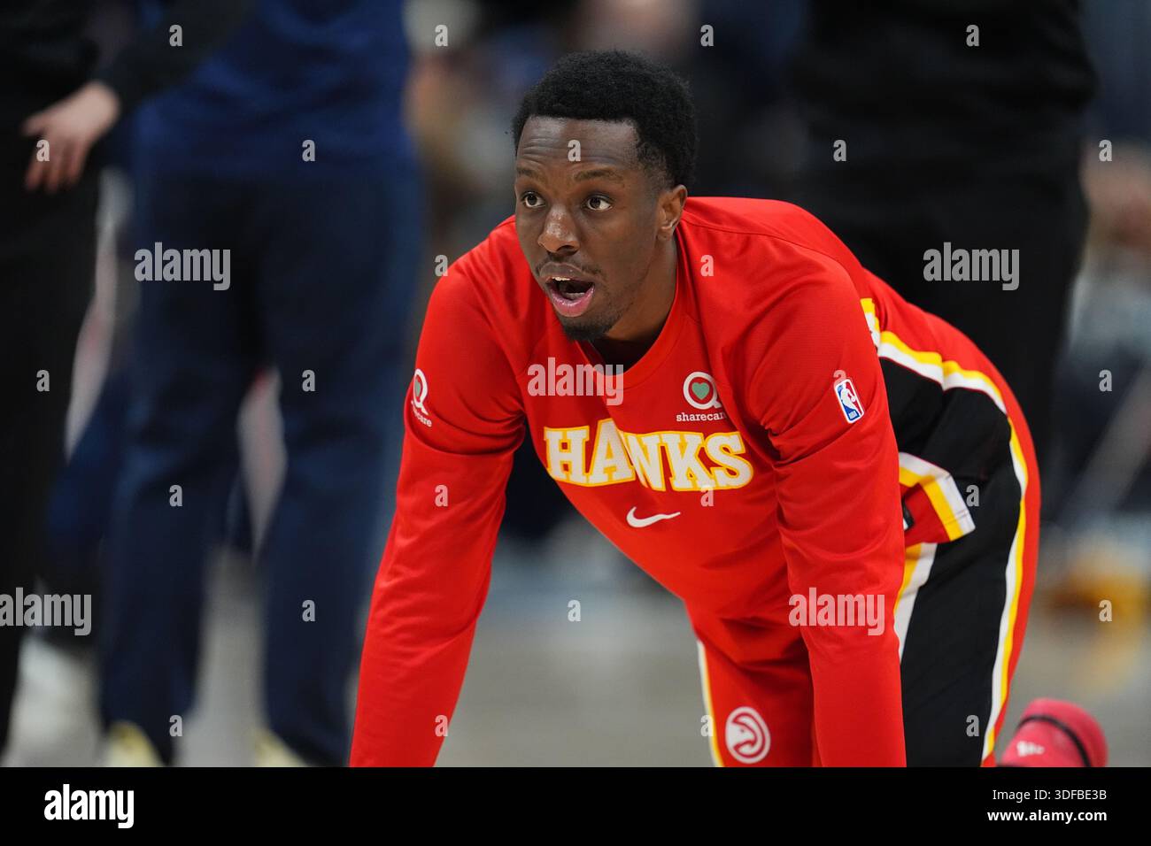 Atlanta Hawks forward Onyeka Okongwu (17) in the first half of an NBA ...