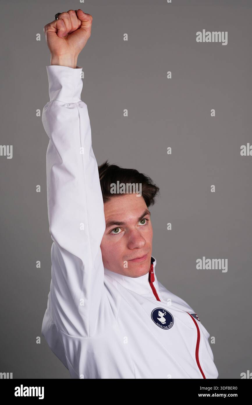 Maxim Naumov poses for a picture at the U.S. Figure Skating ...