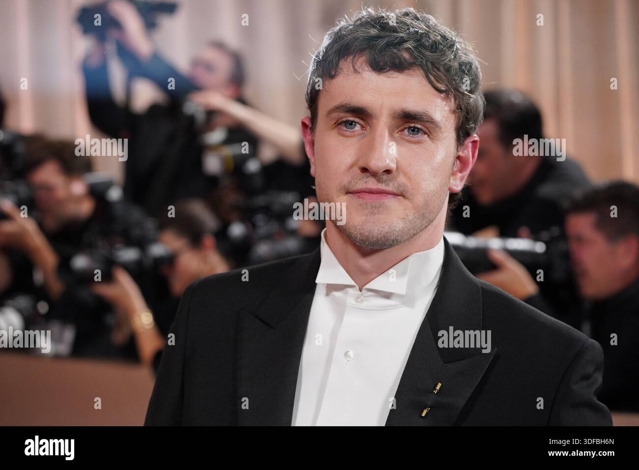 Paul Mescal arrives at the 83rd Golden Globes on Sunday, Jan. 11, 2026 ...