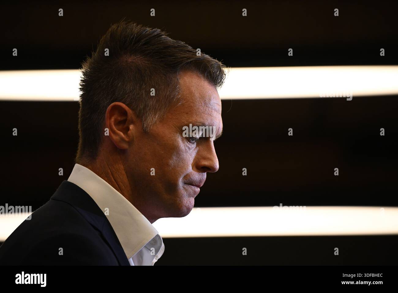 NSW Premier Chris Minns speaks to media during a press conference in ...