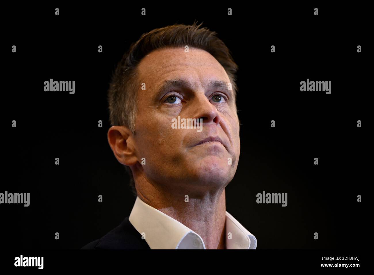 NSW Premier Chris Minns speaks to media during a press conference in ...
