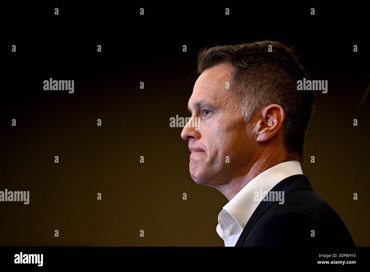 NSW Premier Chris Minns speaks to media during a press conference in ...