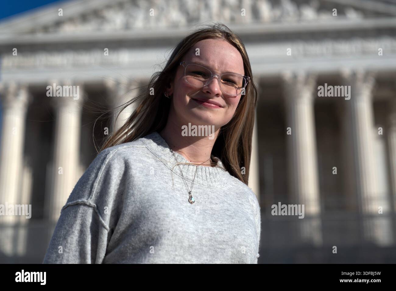 Becky Pepper-Jackson poses for a photograph outside of the U.S. Supreme ...