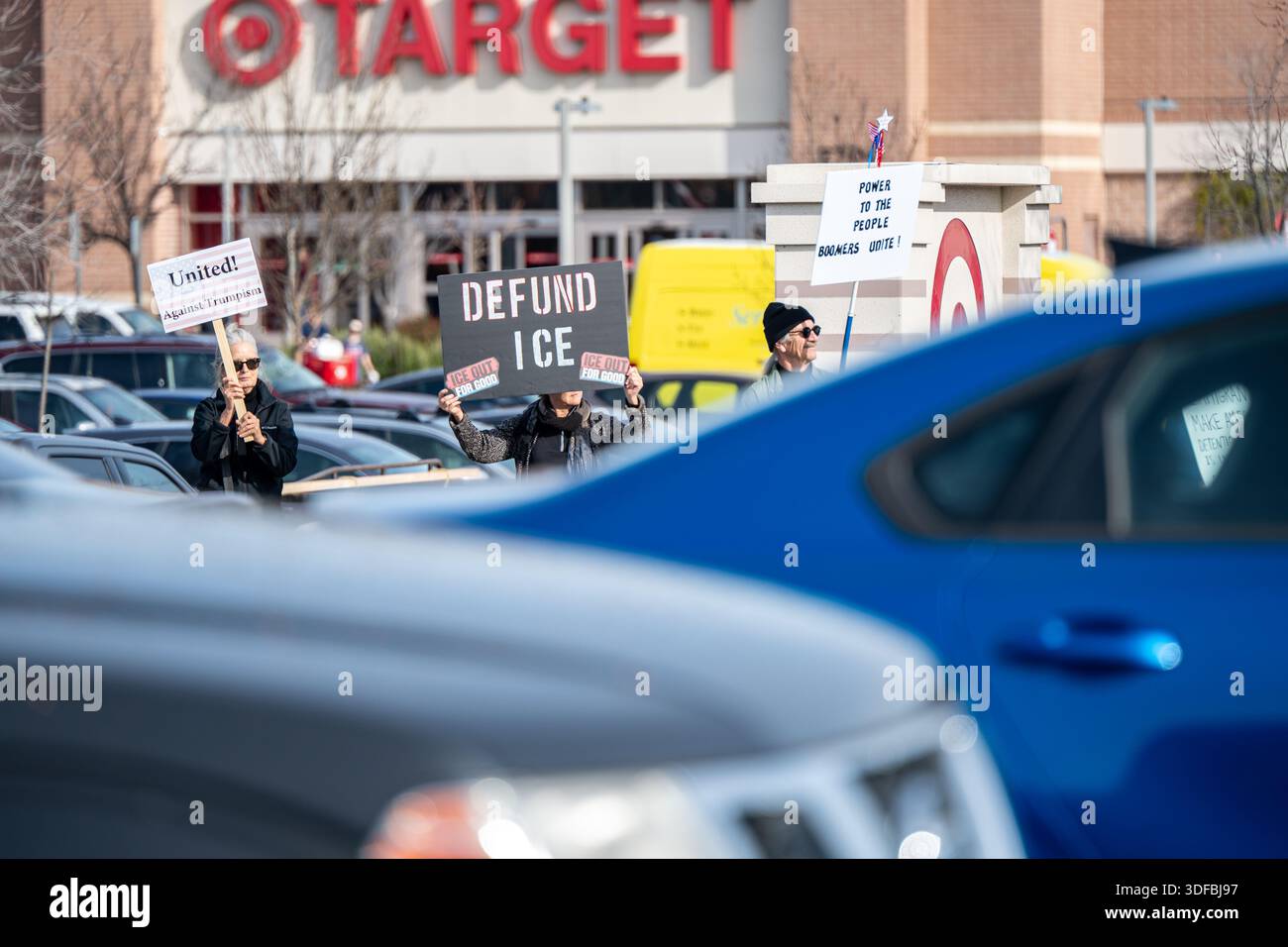 Defund ice protest sign hi-res stock photography and images - Alamy