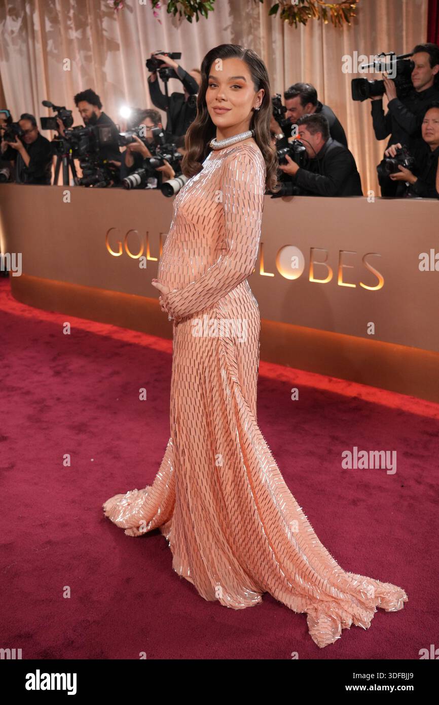 Hailee Steinfeld arrives at the 83rd Golden Globes on Sunday, Jan. 11 ...