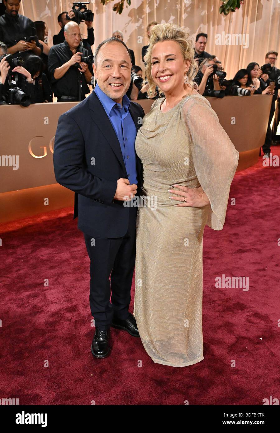 Beverly Hills, USA. 11th Jan, 2026. Stephen Graham and Hannah Walters ...