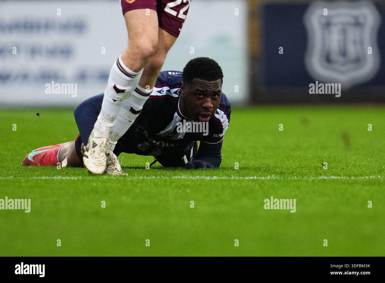 during the Scottish Premier League match between Dundee FC and Hearts ...