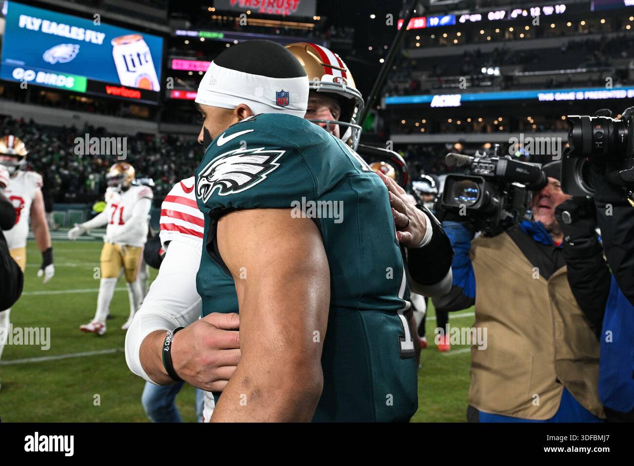 San Francisco 49ers quarterback Brock Purdy greets Philadelphia Eagles ...