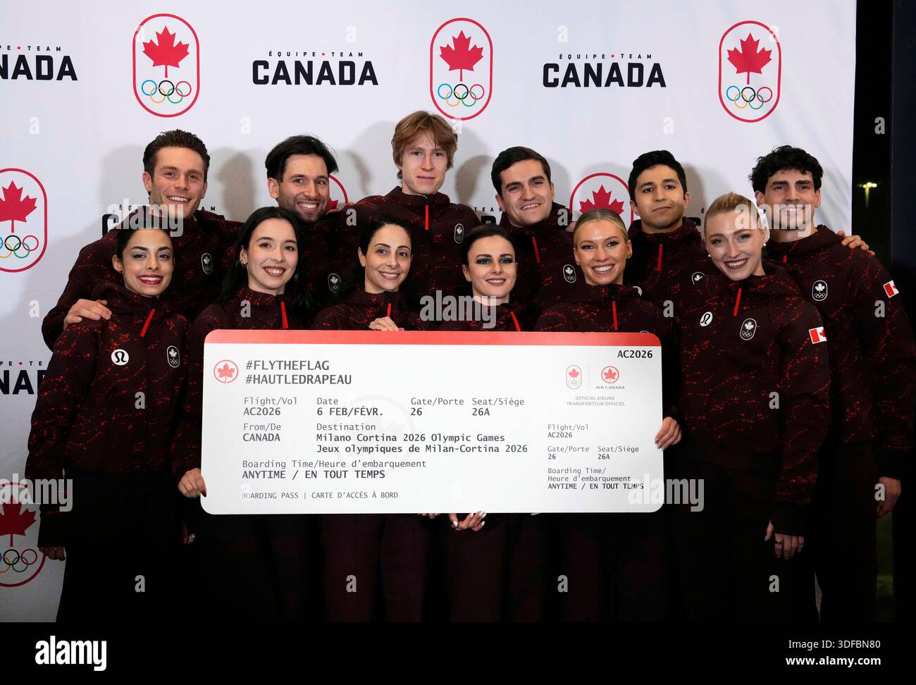 Gatineau, Can. 11th Jan, 2026. Team Canada's figure skaters for the ...