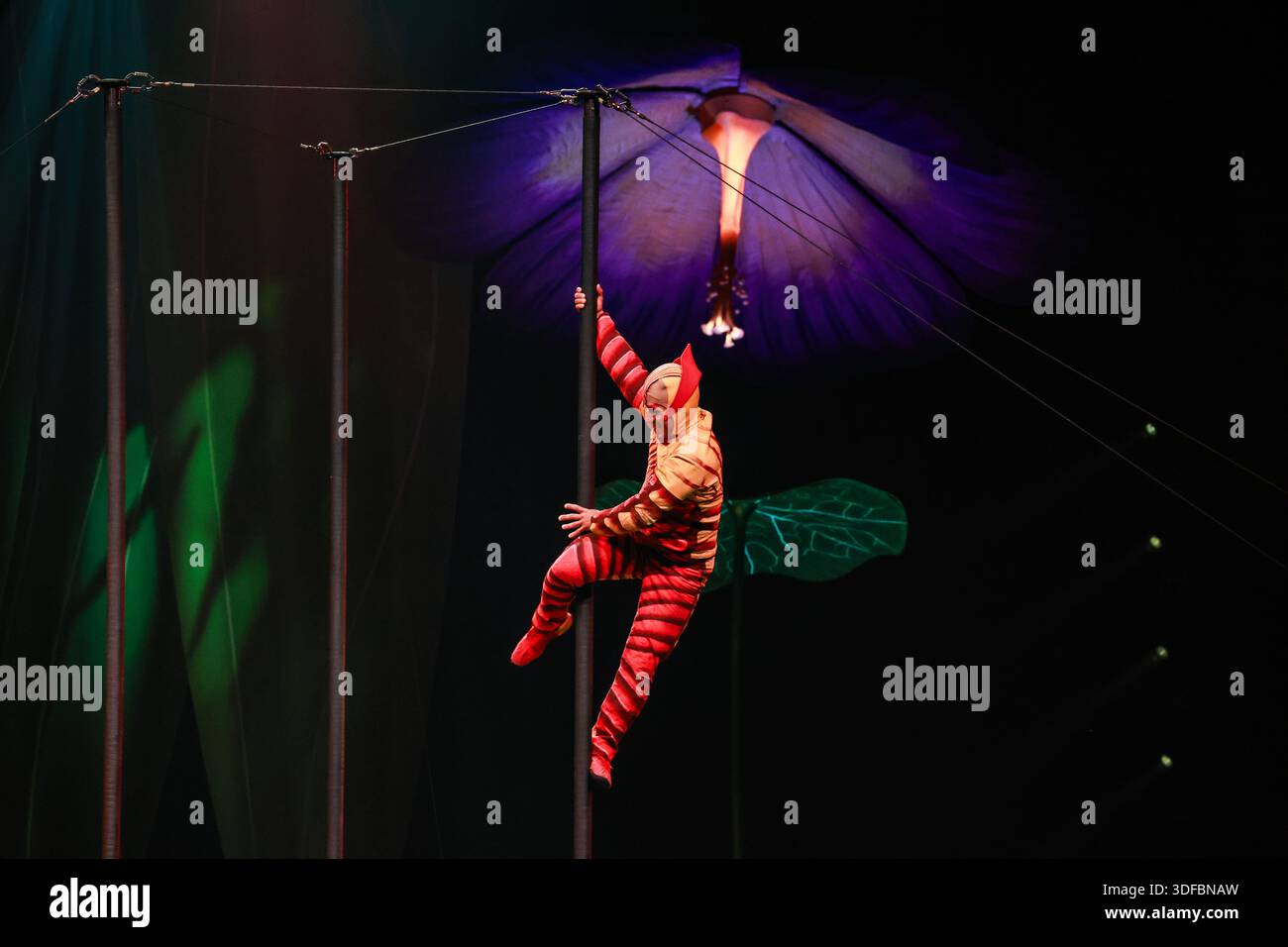 A performer seen on stage during a dress rehearsal at the Royal Albert ...