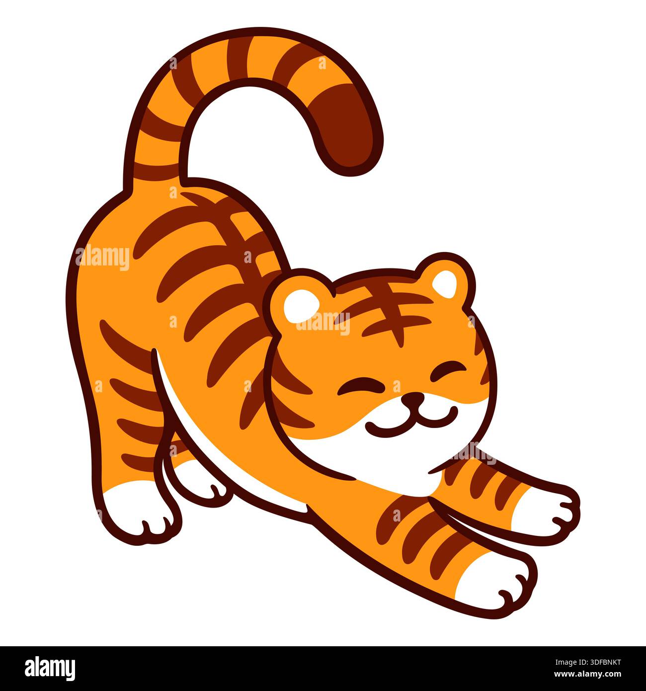 Tiger stretching Stock Vector Images - Alamy