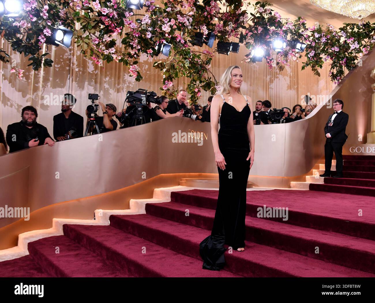 Erin Foster arrives at the 83rd Golden Globes on Sunday, Jan. 11, 2026 ...