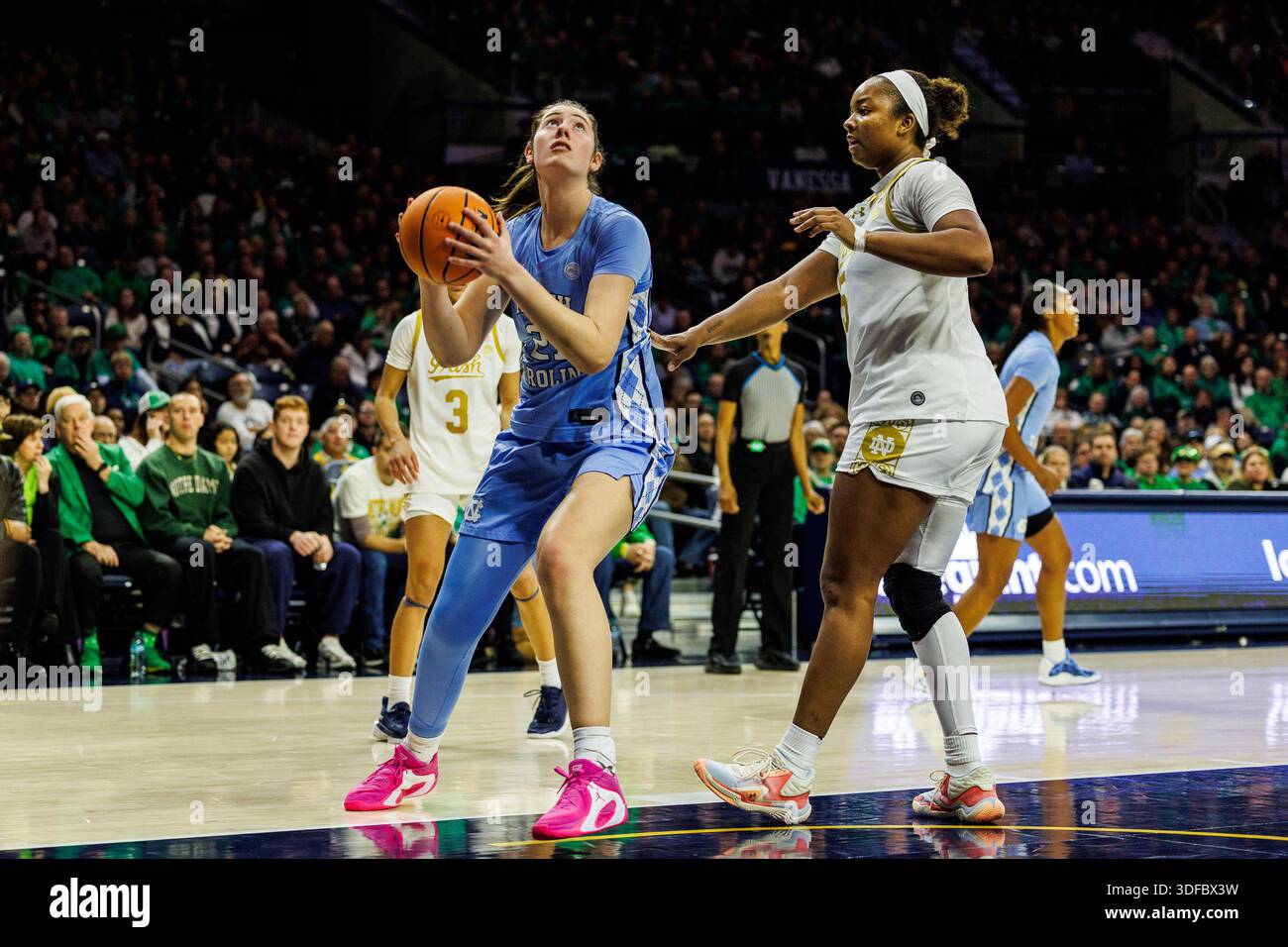 January 11, 2026: North Carolina forward Ciera Toomey (21) drives to ...