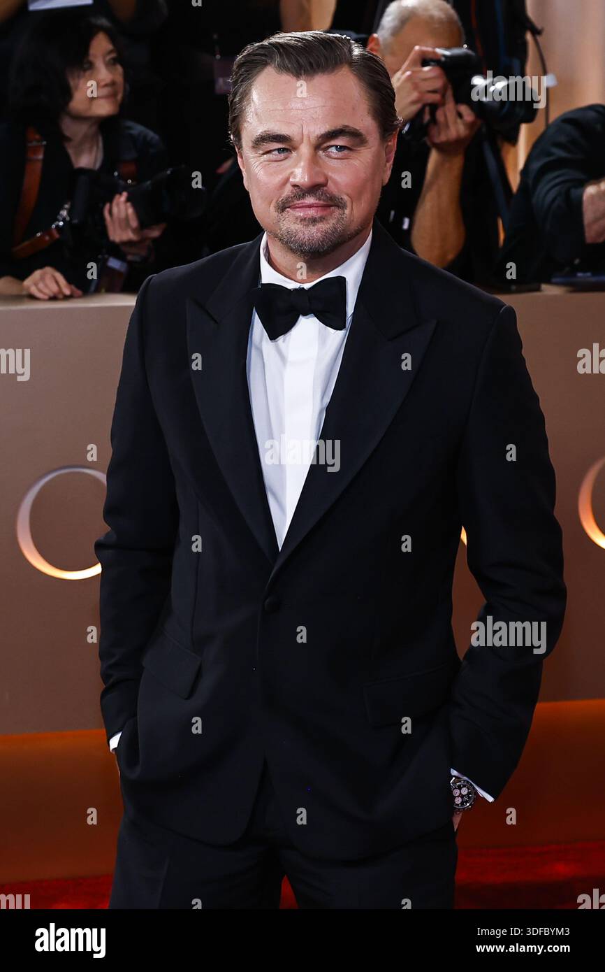 Leonard DiCaprio walking on the red carpet at The 83rd Annual Golden ...