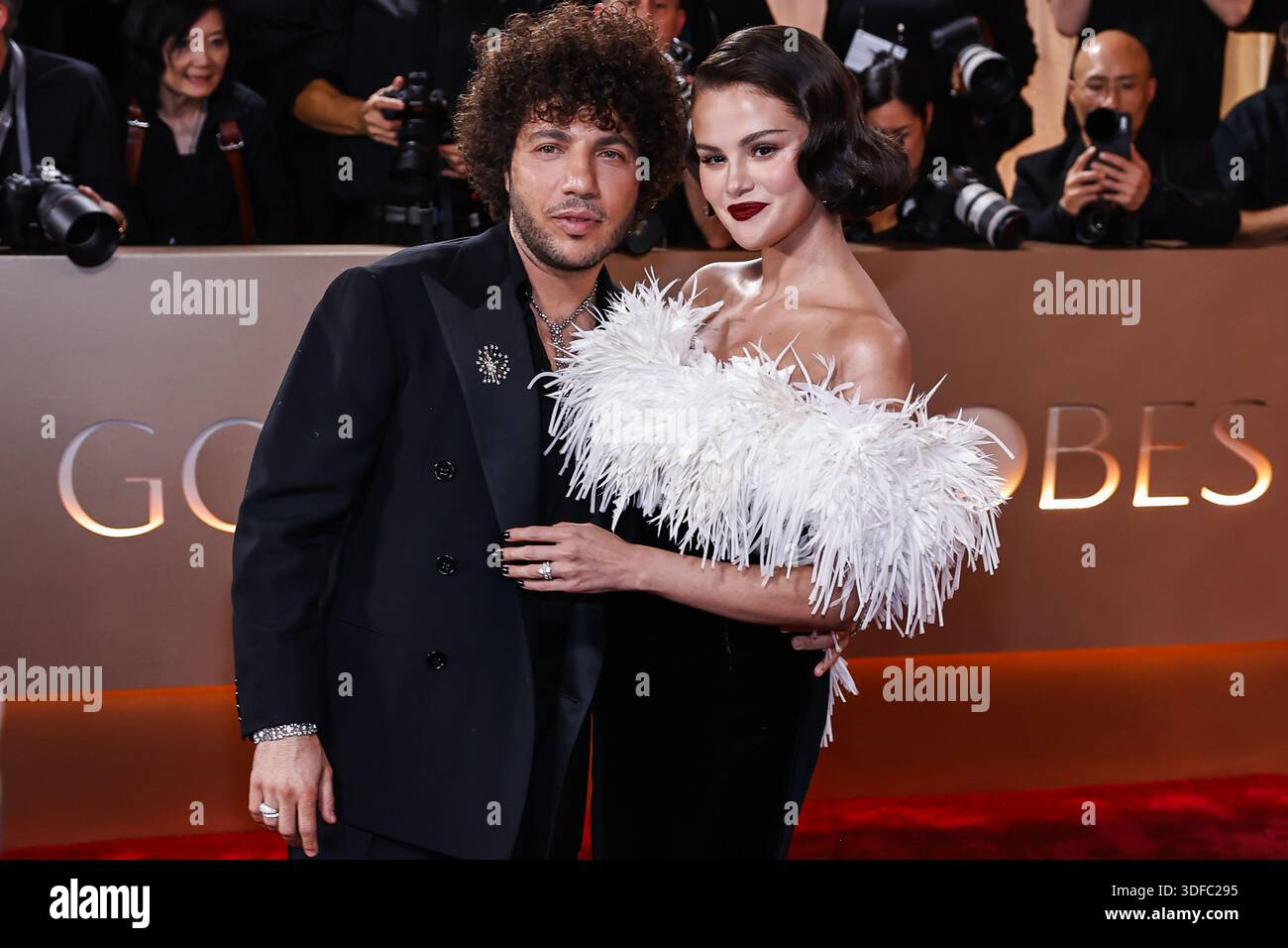 Benny Blanco and Selena Gomez walking on the red carpet at The 83rd ...
