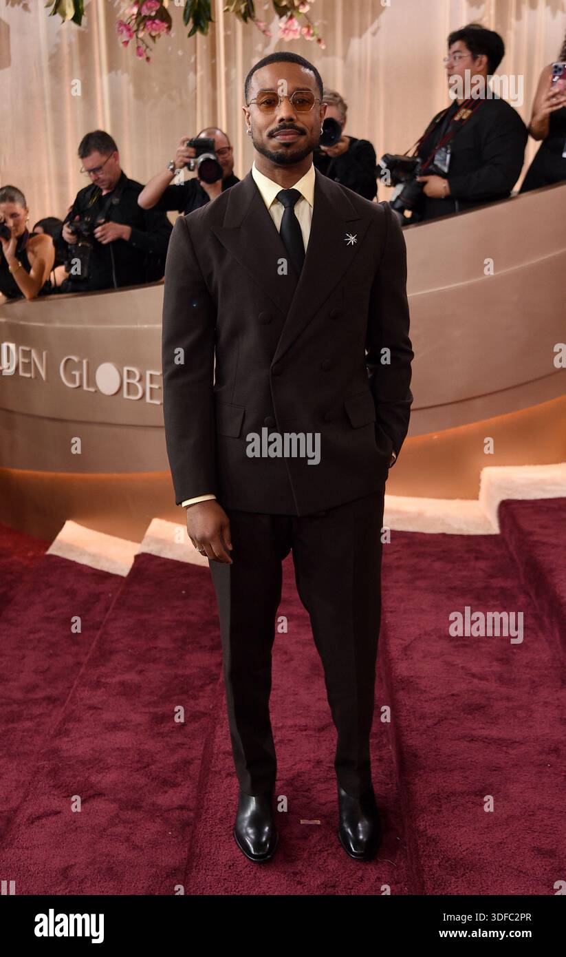 Michael B. Jordan arrives at the 83rd Golden Globes on Sunday, Jan. 11 ...