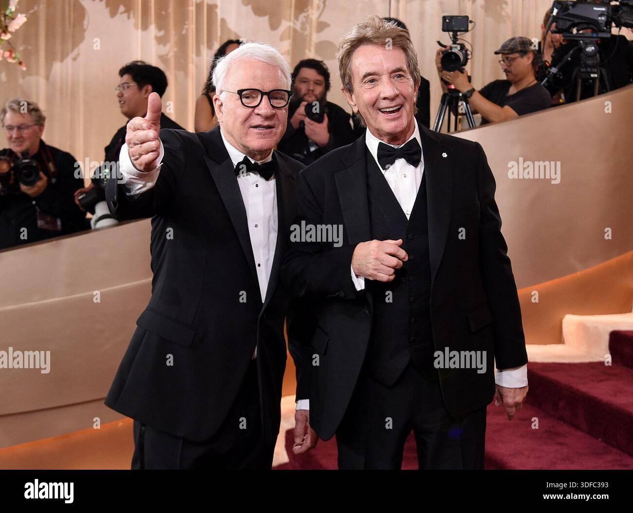 Steve Martin, left, and Martin Short arrive at the 83rd Golden Globes ...