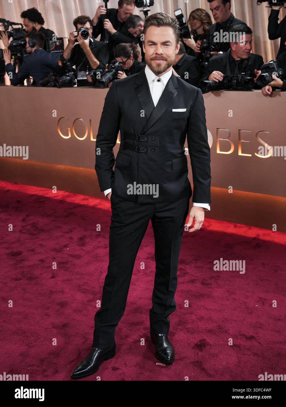 Derek Hough attending the 83rd Golden Globes awards at The Beverly ...