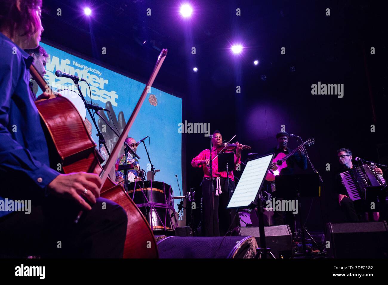 Silkroad Ensemble performs with leader Rhiannon Giddens on banjo and ...