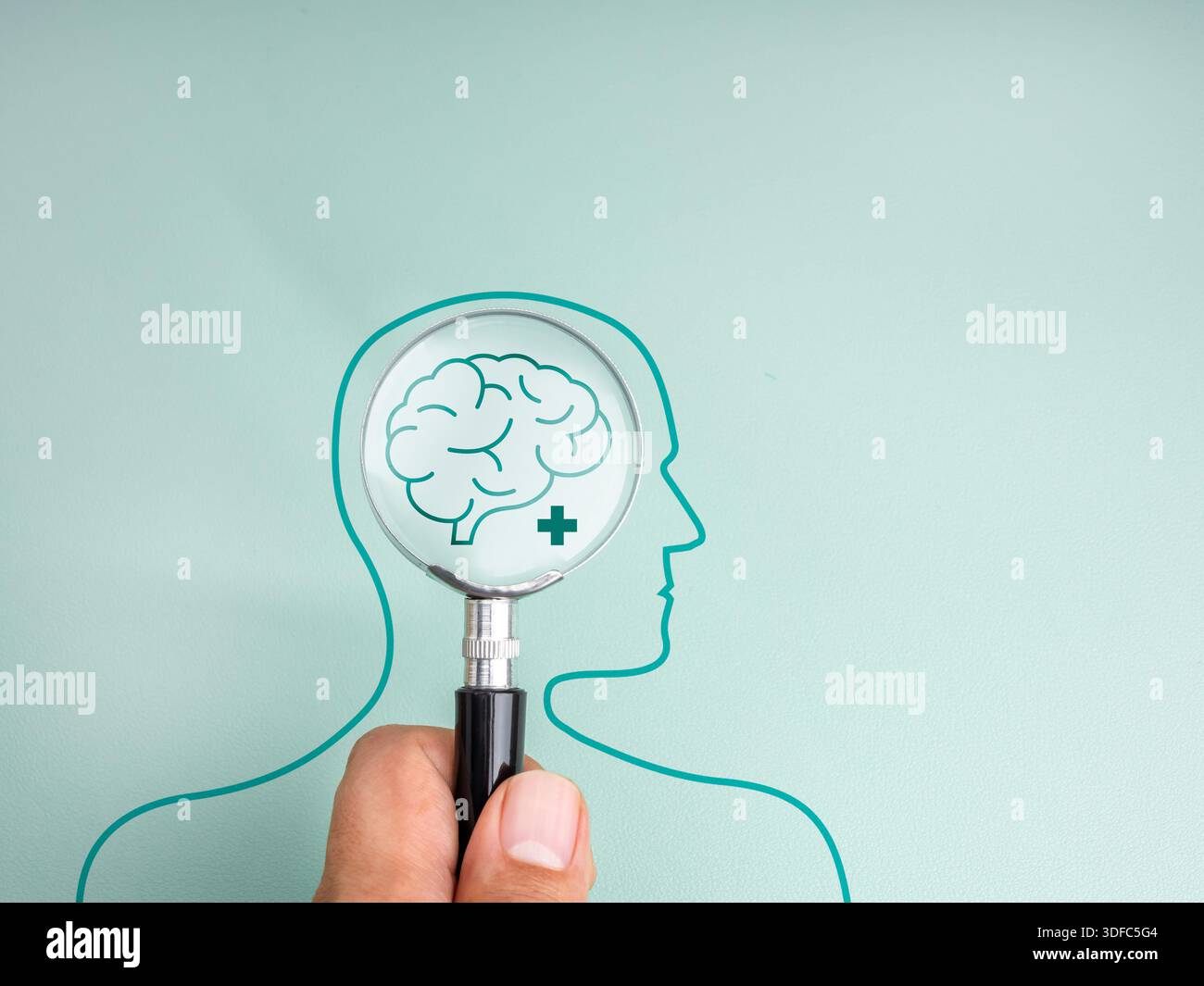Magnifying glass focuses on healthcare hi-res stock photography and ...