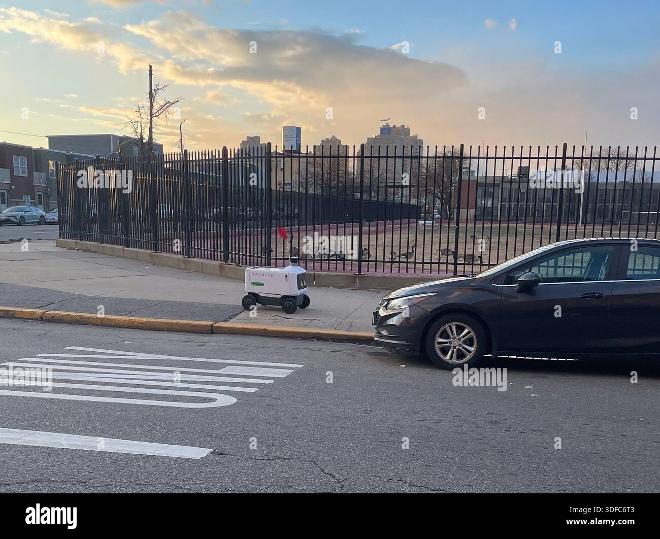 Photo by: STRF/STAR MAX/IPx 2026 1/11/26 An AVRIDE delivery robot is seen on January 11, 2026 in ...