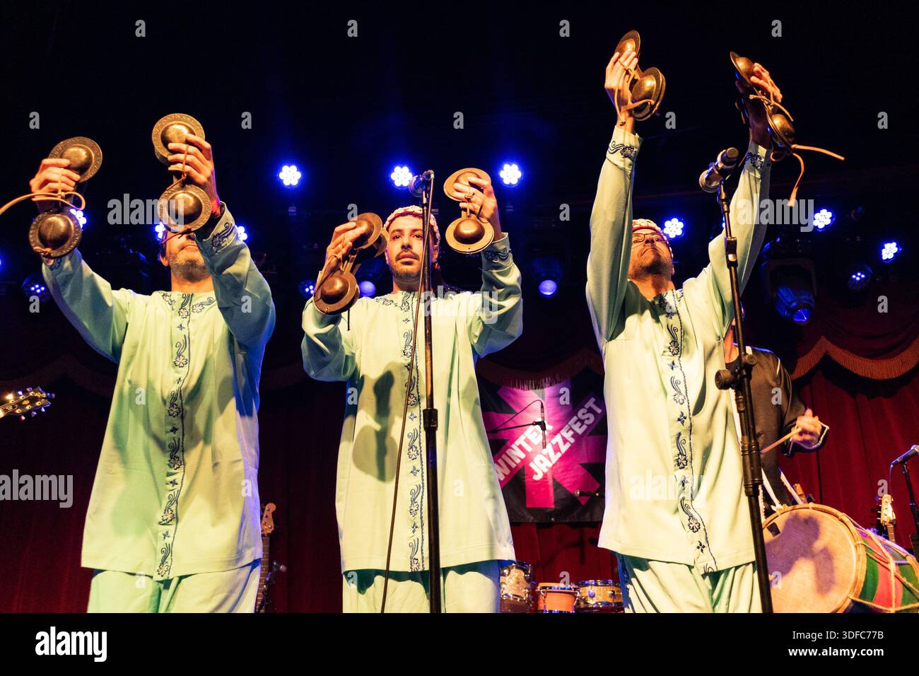 Saha Gnawa performs during Winter JazzFest Brooklyn Marathon at ...