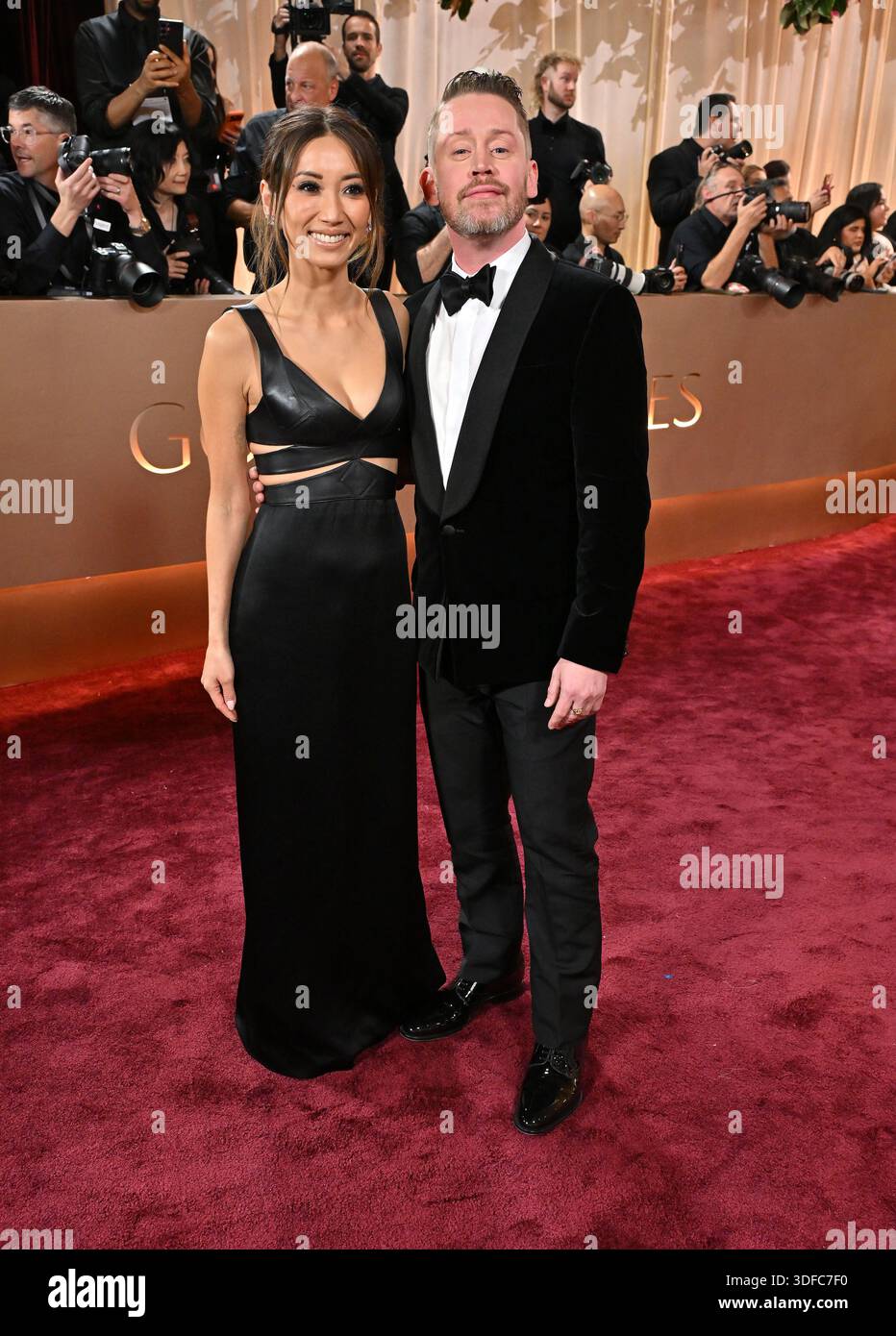 Brenda Strong and Macaulay Culkin arriving at the 83rd Annual Golden ...