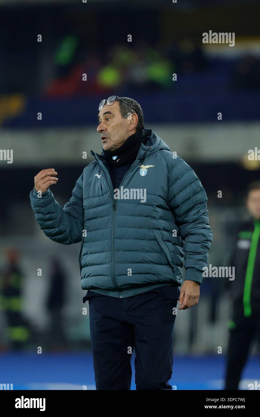 Maurizio Sarri head coach of SS Lazio during the Italian Serie A soccer ...