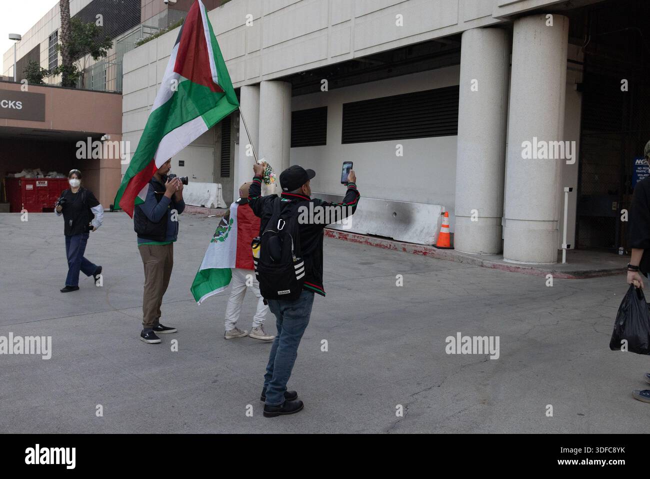 Protester move into close proximity of a restricted zone outside the ...