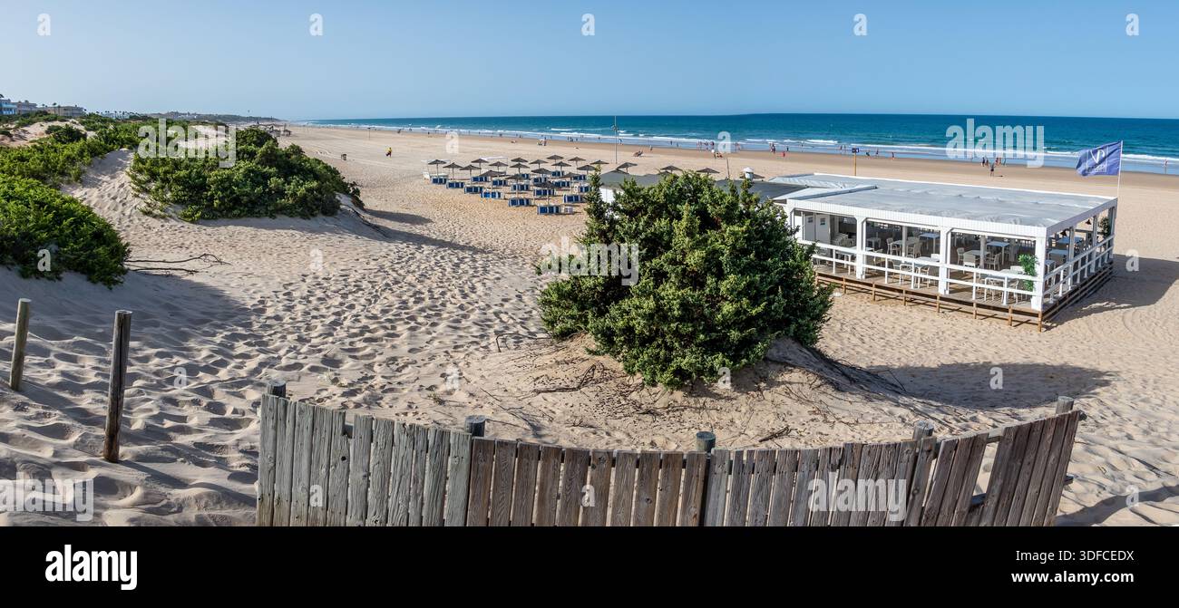 La Barrosa beach in Sancti Petri, Cadiz, Spain Stock Photo - Alamy