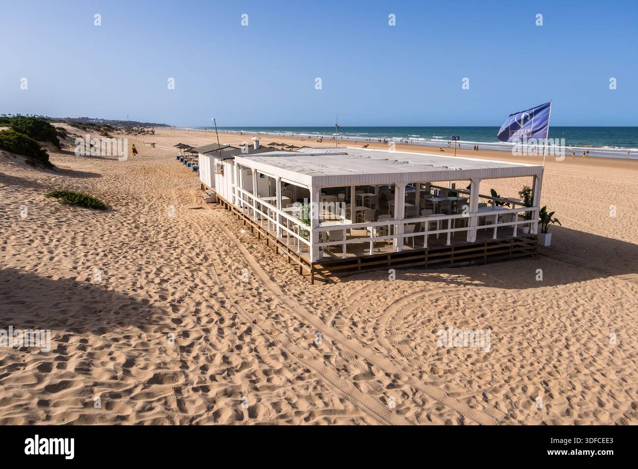 La Barrosa beach in Sancti Petri, Cadiz, Spain Stock Photo - Alamy