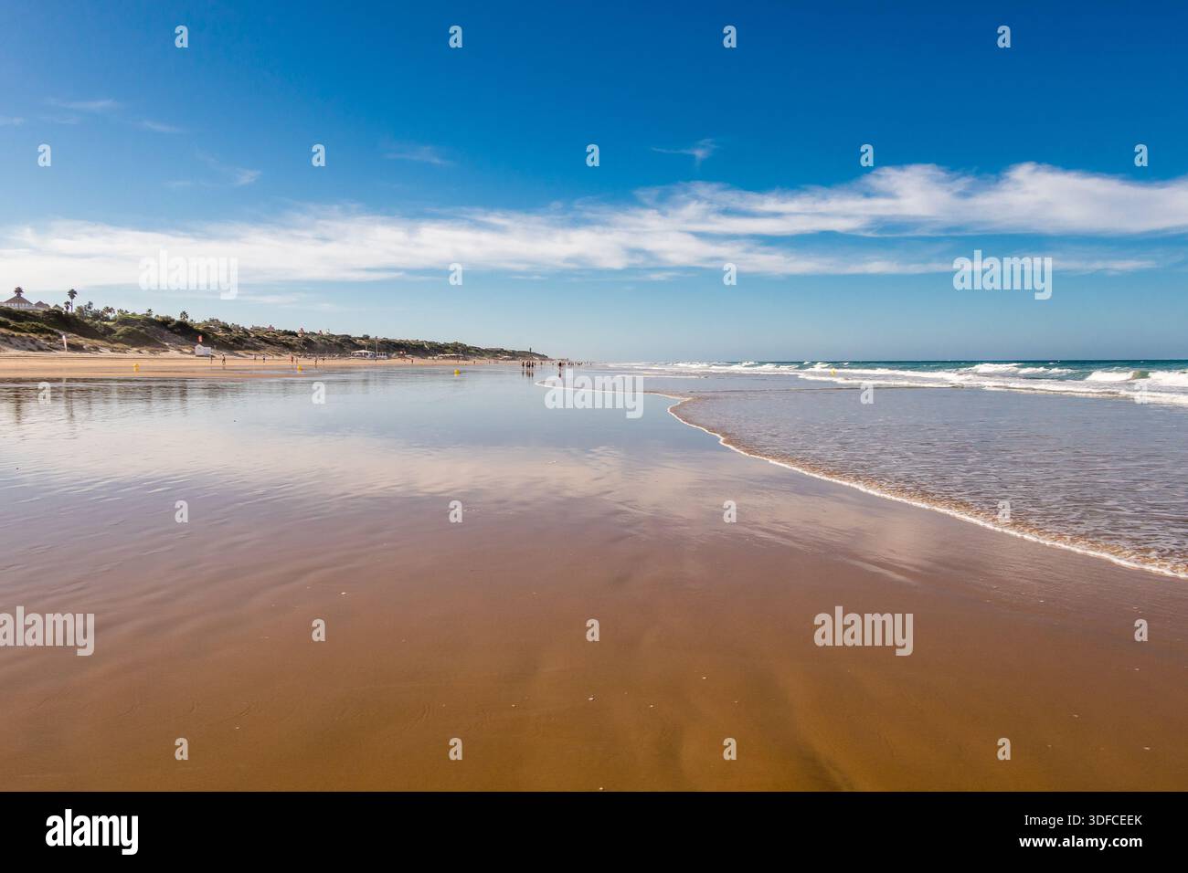 La Barrosa beach in Sancti Petri, Cadiz, Spain Stock Photo - Alamy