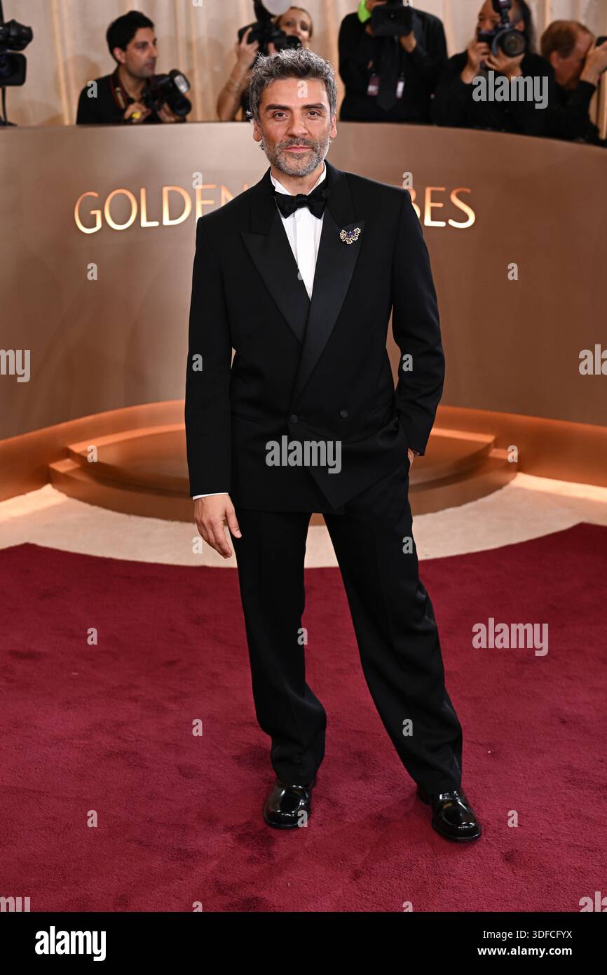 Los Angeles, USA. January 11th, 2026. Oscar Isaac arriving at the 83rd ...
