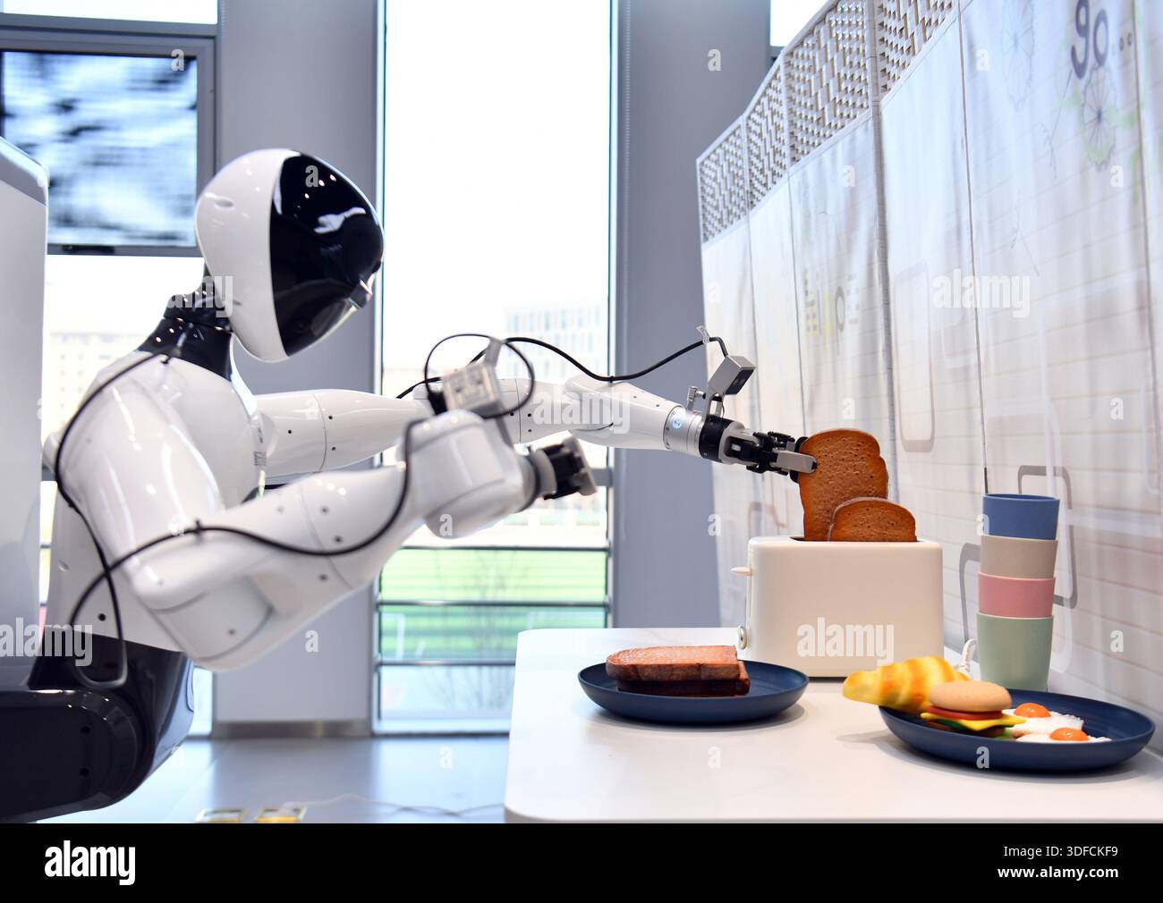 The robots were undergoing training for domestic living application ...