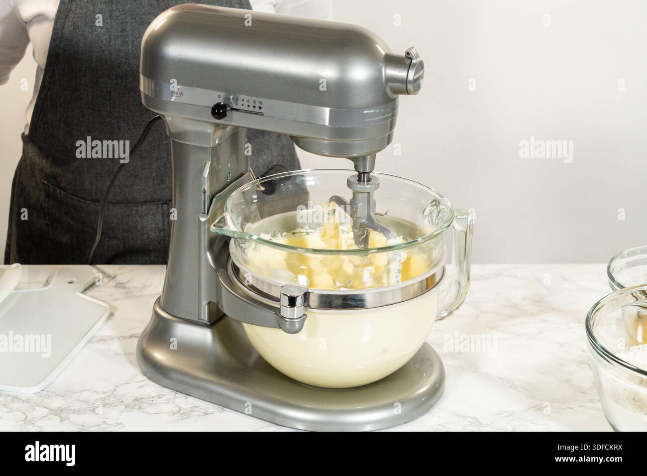 Creaming Butter in Stand Mixer for Cookies Stock Photo - Alamy