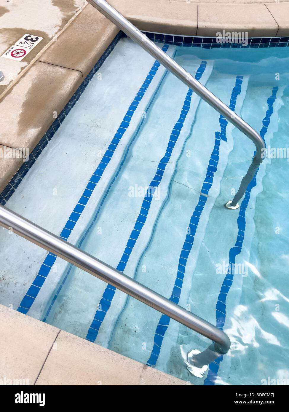 Close View of Pool Entry Steps Stock Photo - Alamy