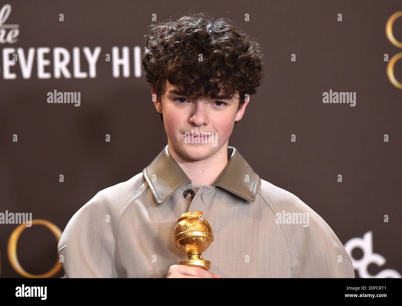 Owen Cooper in the press room at the 83rd Golden Globe Awards at the ...