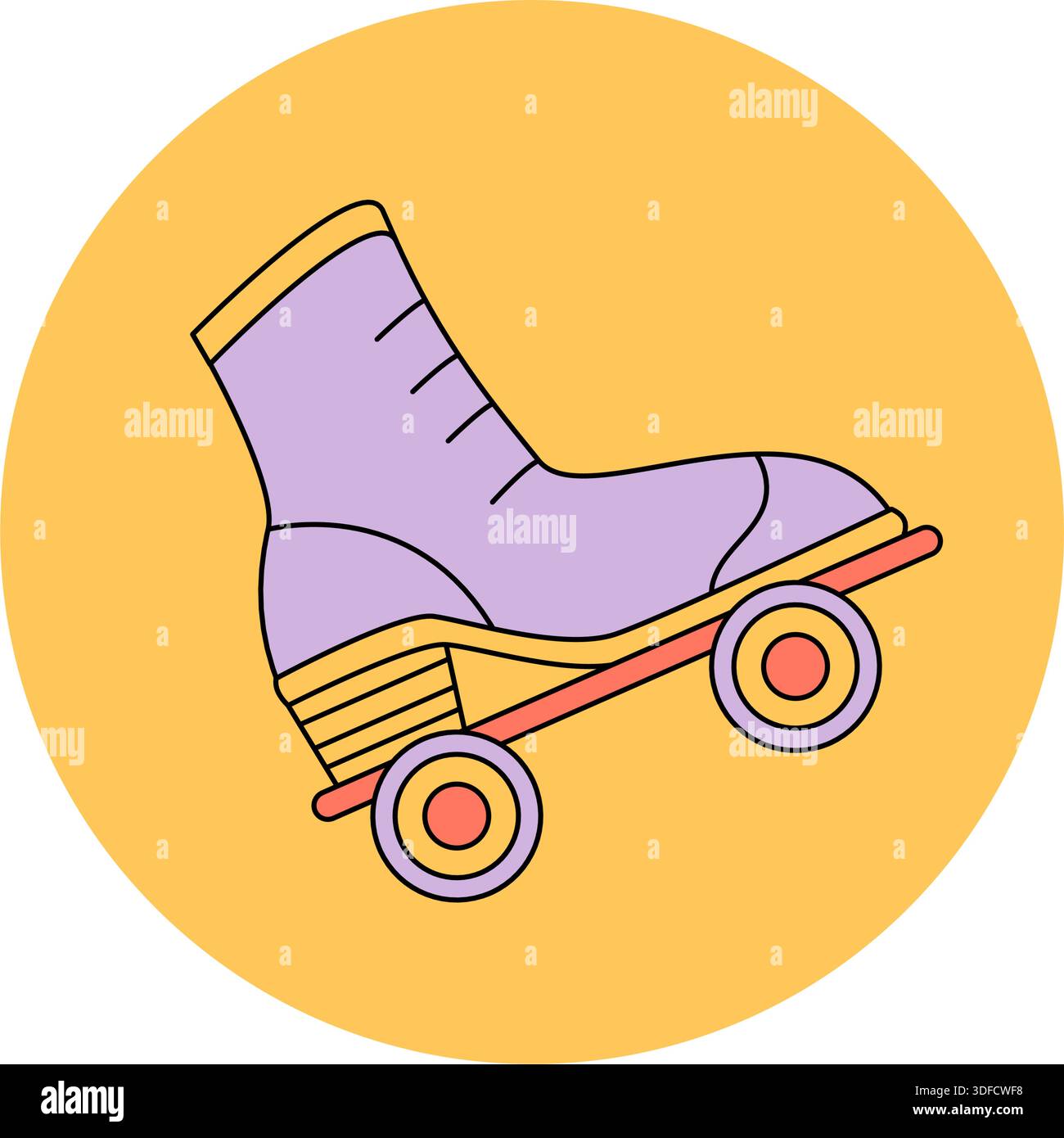 Groovy retro sticker party Cut Out Stock Images & Pictures - Alamy