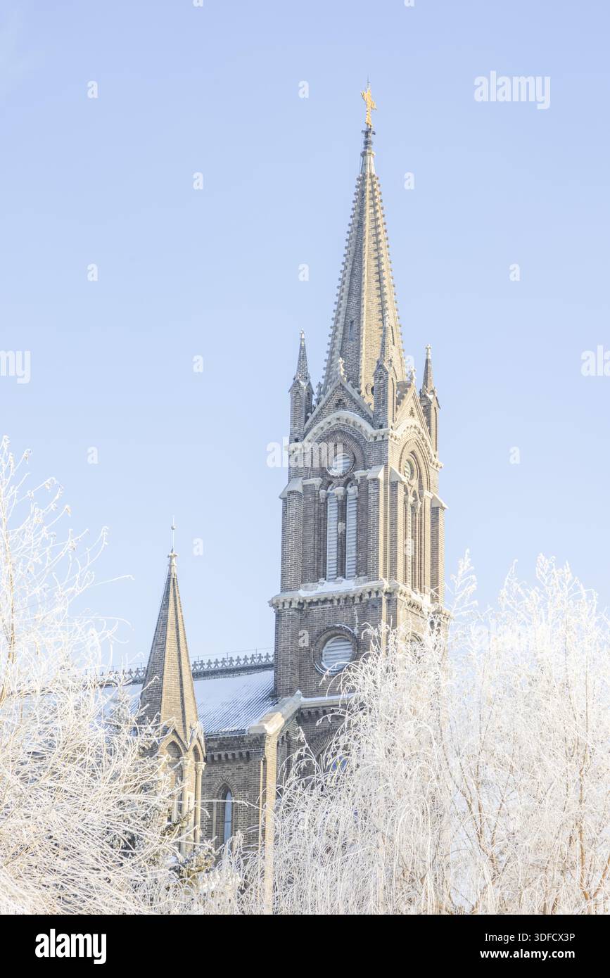 Rime scenery along Songjiang Middle Road in Jilin City, northeast China ...