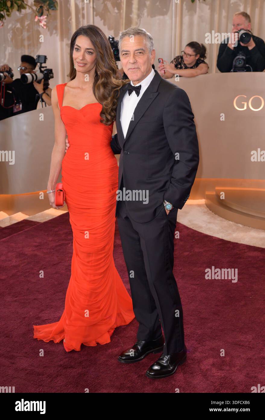 LOS ANGELES, USA. January 11, 2026: George Clooney & Amal Clooney at ...