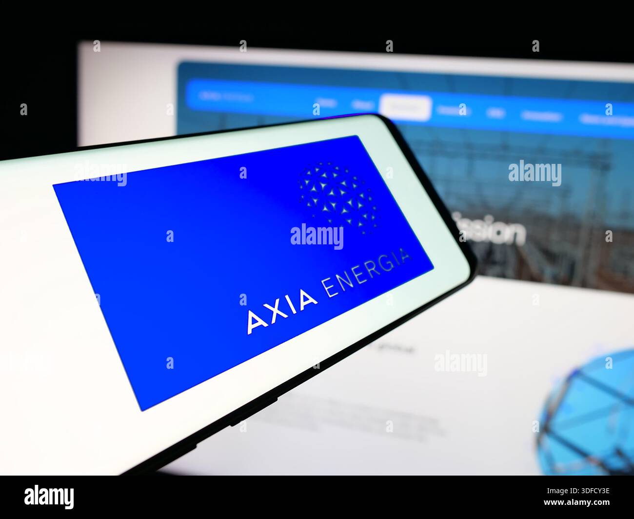 In this photo illustration, a smartphone with the logo of energy ...