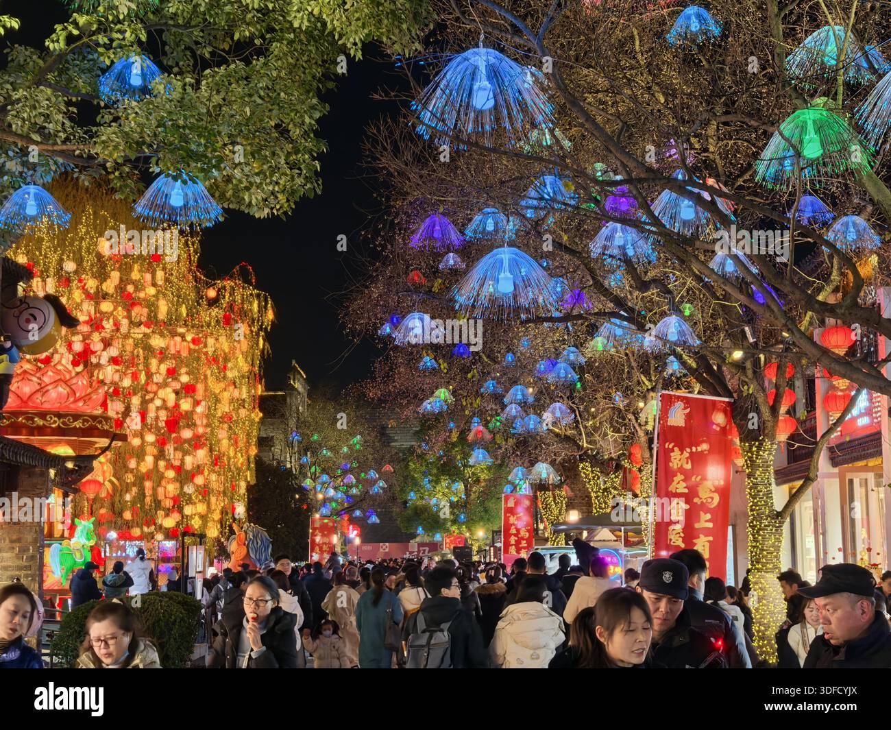 Colorful lanterns illuminate Laomendong historical block during the ...