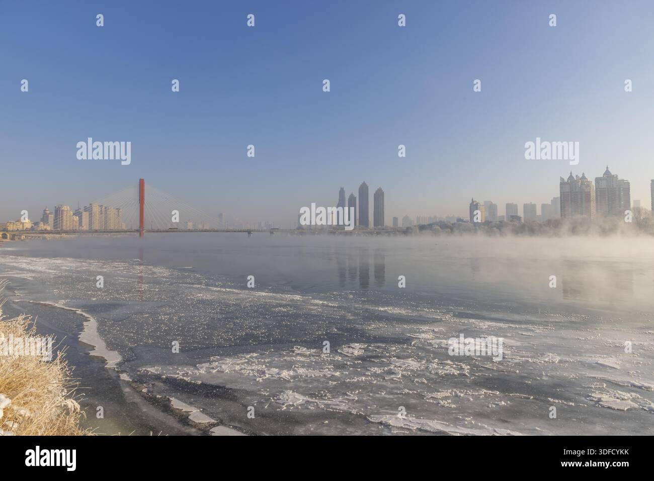 Rime scenery along Songjiang Middle Road in Jilin City, northeast China ...